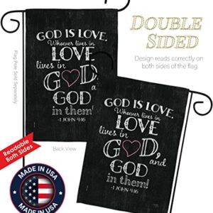 Breeze Decor God is Love Garden Flag Religious Bible Verses Bless Faith Thank Hope Pray Christian Religion House Decoration Banner Small Yard Gift Double-Sided, Made in USA