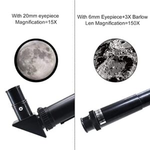 ToyerBee Telescope for Adults & Kids, 70mm Aperture Astronomical Refractor Telescopes for Astronomy Beginners (15X-150X), 300mm Portable Telescope with an Phone Adapter & A Wireless Remote