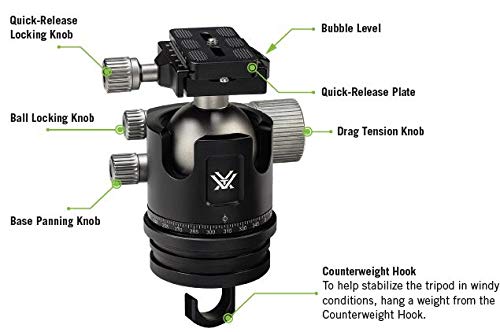 Vortex Optics Radian Carbon Tripod Kits (Ball Head Kit)