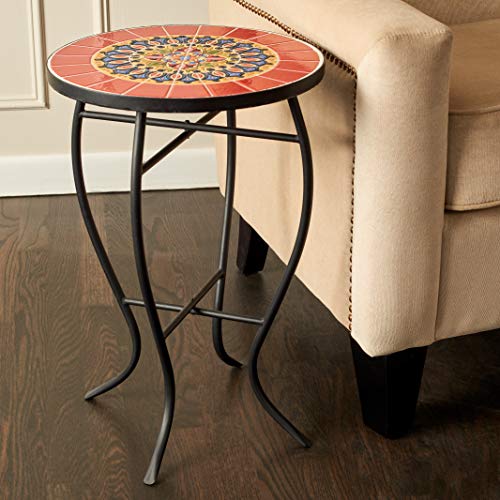 Quality Outdoor Living 29-KY01RD Accent Side Table, Small, Red