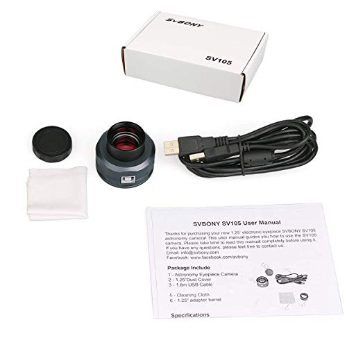 SVBONY SV105 Telescope Camera CMOS Electronic Digital Eyepiece for Telescope 1.25 inches Lunar Planetary Astronomy Camera for Beginners