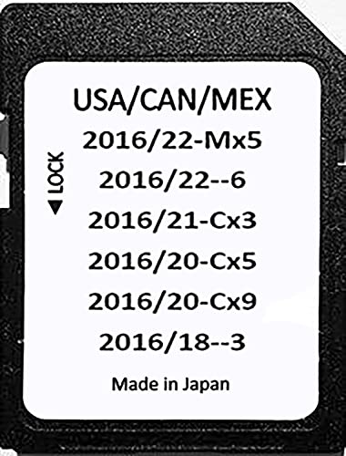 Latest Update Navi.on SD Card Compatible with: (2016-20)-Cx5. (2016-20)-Cx9. (2016-22)-Cx3. (2016-22)-M***a-6. (2016-18)-M***a-3. (2016-22)-Mx5. USA/CAN/MEX