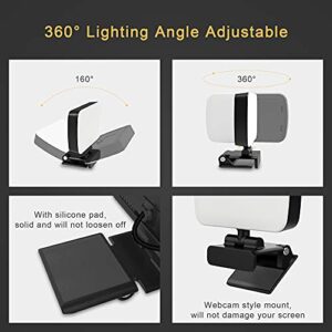 Aogled Video Conference Lighting Kit,Small Zoom Light with 3 Light Modes for Video Recording/Live Streaming/Remote Working/Distance Learning/Online Meeting/Laptop Video Conferencing,Make up