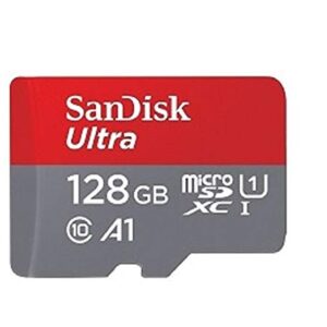 SanDisk Ultra 128GB UHS-I Class 10 MicroSDXC Memory Card Up to 80mb/s SDSQUNC-128G with Adapter