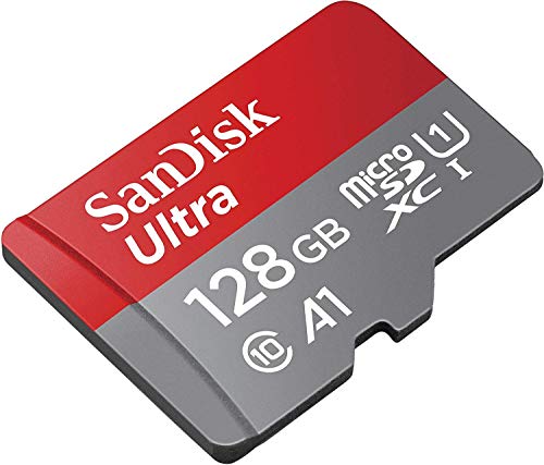 SanDisk Ultra 128GB UHS-I Class 10 MicroSDXC Memory Card Up to 80mb/s SDSQUNC-128G with Adapter