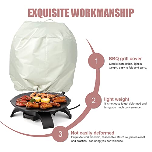 HANABASS Small Grill Cover BBQ Grill Cover Drawstring Grill Cover Garden Grill Cover Cover Round Grill Cover