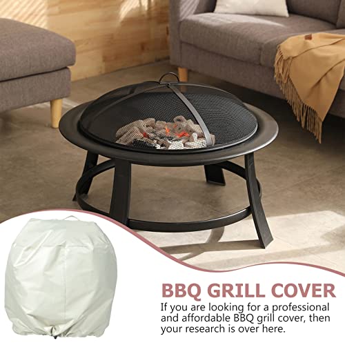 HANABASS Small Grill Cover BBQ Grill Cover Drawstring Grill Cover Garden Grill Cover Cover Round Grill Cover