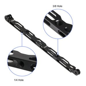 HSU (7 Pcs) All Aluminum Alloy Extension Arm Kit Metal Pole Mount Helmet Stick Extension Arm Mount for GoPro Hero 10/9/8/7/6/5 Black,Session 5/4, DJI Osmo Action and More (11.8”/6.5”/3.3”) (Black)