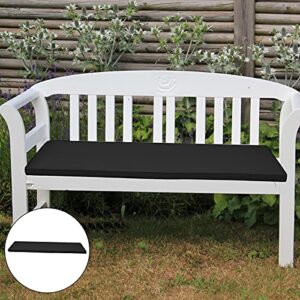 Nobranded Water-Resistant 47 x 16.5 x 2 Inch Outdoor Bench/Settee Cushion, Patio Furniture Swing Cushion - Black