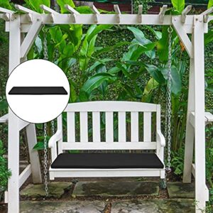 Nobranded Water-Resistant 47 x 16.5 x 2 Inch Outdoor Bench/Settee Cushion, Patio Furniture Swing Cushion - Black