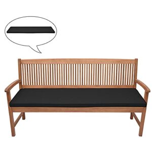 Nobranded Water-Resistant 47 x 16.5 x 2 Inch Outdoor Bench/Settee Cushion, Patio Furniture Swing Cushion - Black