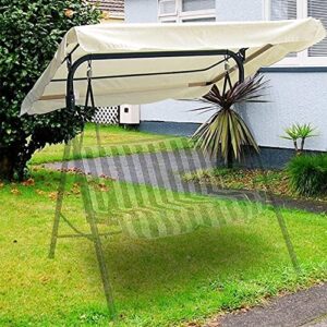 72 " x 53 " Swing Canopy Replacement Waterproof Top Cover for Outdoor Garden Patio Swing Porch Yard ( 72 " x 53 " Inch , Beige )