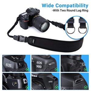 DSLR Camera Neck Strap, Soft Neoprene Shoulder Belt for Canon EOS R5 R6 5D Mark IV 6D Mark II SL3 SL2 T8i T7 T7i 90D 80D Nikon D6 D5 DF D850 D810 D780 D7500 D5600 D3500 Sony A1 A99II,etc