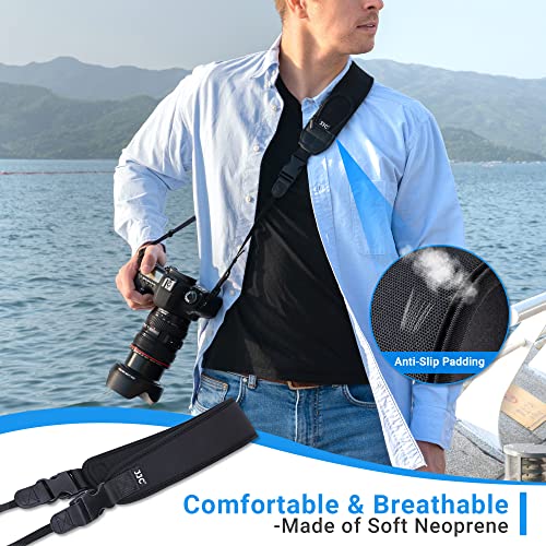 DSLR Camera Neck Strap, Soft Neoprene Shoulder Belt for Canon EOS R5 R6 5D Mark IV 6D Mark II SL3 SL2 T8i T7 T7i 90D 80D Nikon D6 D5 DF D850 D810 D780 D7500 D5600 D3500 Sony A1 A99II,etc