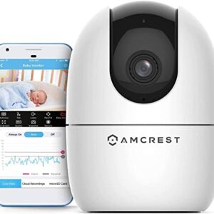 Amcrest 1080P WiFi Camera Indoor, Nanny Cam, Dog Camera, Sound & Baby Monitor, Human & Pet Detection, Motion-Tracking, Phone App, Pan/Tilt Wireless IP Camera, Night Vision, Smart Home ASH21-W