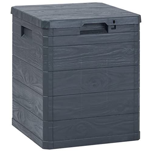 YEZIYIYFOB 23.8 gal Outdoor Storage Deck Box Garden Patio Storage Cabinet Chest Organizer Storing Pillow Tool Box Indoor Interior Container, Patio, Lawn Backyard Anthracite 16.7" x 17.3" x 19.7"