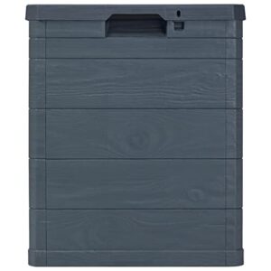 YEZIYIYFOB 23.8 gal Outdoor Storage Deck Box Garden Patio Storage Cabinet Chest Organizer Storing Pillow Tool Box Indoor Interior Container, Patio, Lawn Backyard Anthracite 16.7" x 17.3" x 19.7"