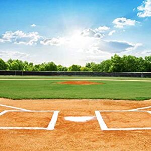 SOOUVEI Baseball Field Backdrop Polyester Stadium 7x5ft Outdoor Sport Green Grass Ballpark Photography Background Party Supplies Banner Home Decor Boy Student Birthday Portrait Photo Booth Studio Prop