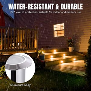 Yescom Set of 5 Warm White LED Deck Lights Outdoor Garden Malls Stair Landscape Lamps Low Voltage Waterproof