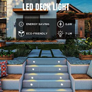 Yescom Set of 5 Warm White LED Deck Lights Outdoor Garden Malls Stair Landscape Lamps Low Voltage Waterproof