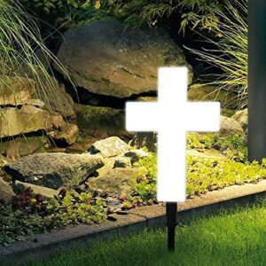 Cross Led Solar Pathway Lights Waterproof Outdoor Solar Lamp for Garden/Landscape/Yard/Patio/Driveway Lighting