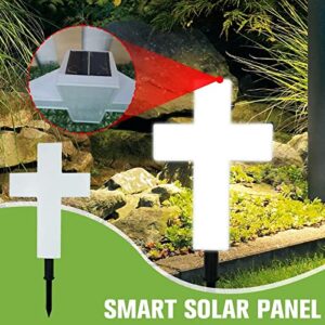 Cross Led Solar Pathway Lights Waterproof Outdoor Solar Lamp for Garden/Landscape/Yard/Patio/Driveway Lighting