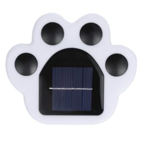 EMINGSKY Solar Light Paw Prints for Ground Path Dog Paw Garden Lights for Walkway Yard Lighting (8 Pack Cool Light)