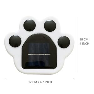 EMINGSKY Solar Light Paw Prints for Ground Path Dog Paw Garden Lights for Walkway Yard Lighting (8 Pack Cool Light)