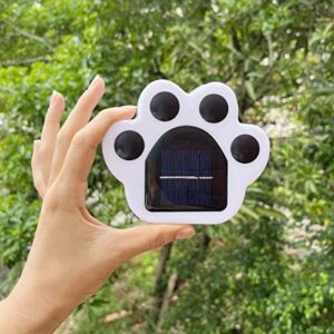 EMINGSKY Solar Light Paw Prints for Ground Path Dog Paw Garden Lights for Walkway Yard Lighting (8 Pack Cool Light)