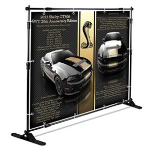 AkTop 8x8 ft Heavy Duty Backdrop Banner Stand Kit, Adjustable Photography Step and Repeat Stand for Parties, Portable Trade Show Photo Booth Background with Carrying Bag