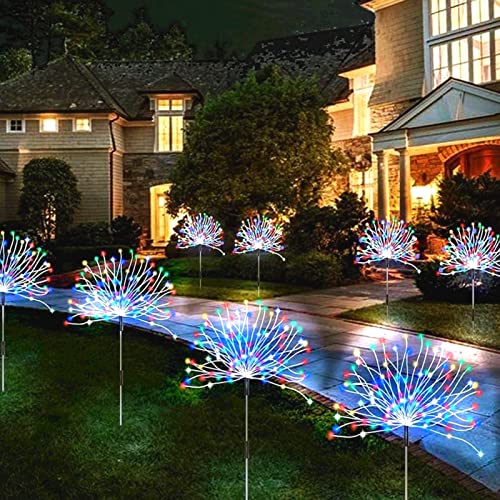 KPL Solar Outdoor Lights, Solar Firework Lights LED Sparkler Lights with 2 Modes Waterproof Solar Starburst String Lights Decorative for Yard Garden Patio Christmas Parties Wedding Decor