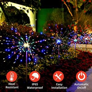 KPL Solar Outdoor Lights, Solar Firework Lights LED Sparkler Lights with 2 Modes Waterproof Solar Starburst String Lights Decorative for Yard Garden Patio Christmas Parties Wedding Decor