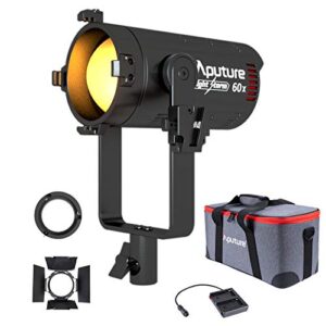 aputure ls 60x 60w bi-color adjustable led video light, cri≥95 tlci 95+ 30000lux @1m, support app control, built-in 9 lighting fx,