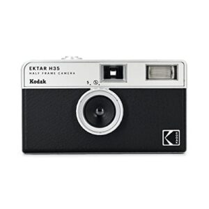 kodak ektar h35 half frame film camera, 35mm, reusable, focus-free, lightweight, easy-to-use (black) (film & aaa battery are not included)