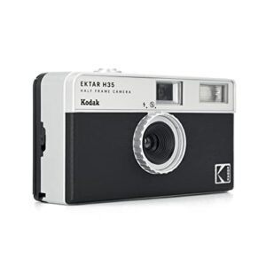 KODAK EKTAR H35 Half Frame Film Camera, 35mm, Reusable, Focus-Free, Lightweight, Easy-to-Use (Black) (Film & AAA Battery are not Included)