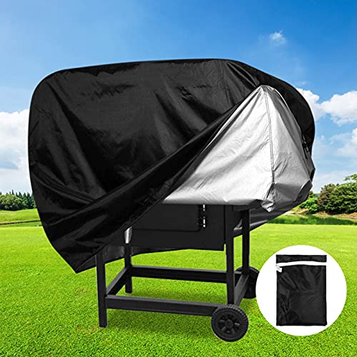 QSTNXB Grill Cover, Foldable Easy to Clean Outdoor Grill Covers with Hemming Rope Design, Durable Rainproof Coldproof Sunproof Waterproof BBQ Cover, for Garden, Park, Lawn, Family