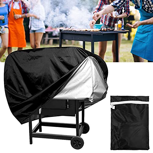 QSTNXB Grill Cover, Foldable Easy to Clean Outdoor Grill Covers with Hemming Rope Design, Durable Rainproof Coldproof Sunproof Waterproof BBQ Cover, for Garden, Park, Lawn, Family