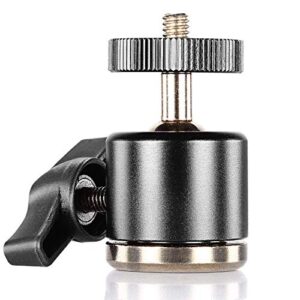 neewer® aluminum alloy 360 degree rotating swivel mini ball head with 1/4″ 3/8″ thread base mount for dslr camera like canon,nikon,sony/camcorder/iphone 6s/6/5s/5/4s/4,gopro hd hero 1/2/3/3+/4