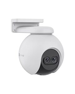 ezviz security camera outdoor, 1080p pan/tilt/zoom wifi camera, 8× mixed zoom and ai-powered person detection security cam, ip65 waterproof, support microsd card up to 512gb | c8pf