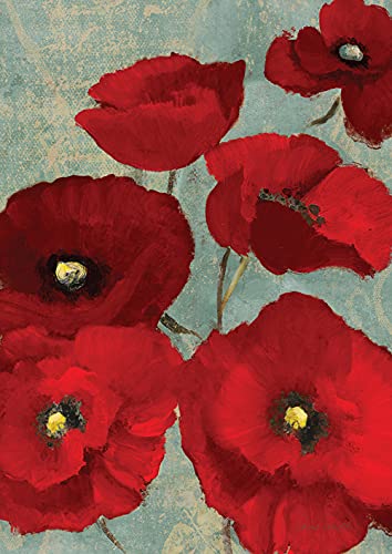 Toland Home Garden 119872 Red Painted Poppies 12.5 x 18 Inch Decorative, Garden Flag-12.5" x 18"