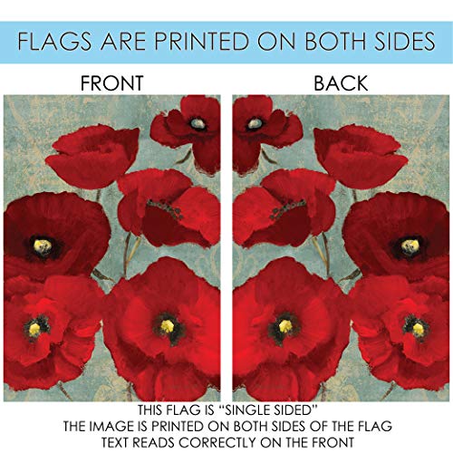 Toland Home Garden 119872 Red Painted Poppies 12.5 x 18 Inch Decorative, Garden Flag-12.5" x 18"