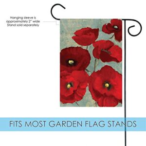 Toland Home Garden 119872 Red Painted Poppies 12.5 x 18 Inch Decorative, Garden Flag-12.5" x 18"