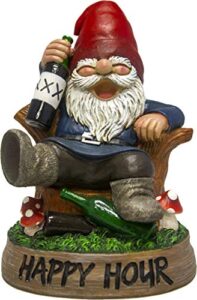 world of wonders drunken miniature garden gnome | garden outdoor decor and yard stuff | mushroom yard decor | fairy garden accessories garden outdoor decor – 6″