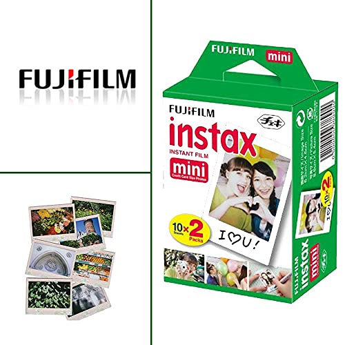 Fujifilm Instax Mini 11 Instant Camera - Blush Pink (16654774) + Fujifilm Instax Mini Twin Pack Instant Film (16437396) + Single Pack Rainbow Film + Case + Travel Stickers