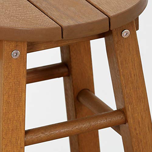 Furinno FG17629 Tioman Outdoor Hardwood Patio Furniture Promo Arch Bar Stool (Set of 2), Natural