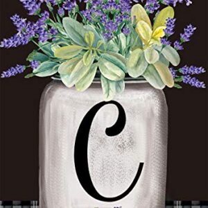 Farmhouse Monogram Letter C Garden Flag Floral Briarwood Lane 12.5" x 18"