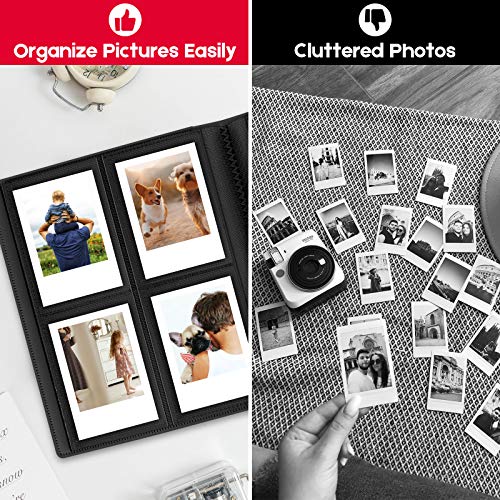 Ablus 160 Pockets Mini Photo Album for Fujifilm Instax Mini Camera, Polaroid Snap, Z2300, SocialMatic Instant Cameras & Zip Instant Printer (Black)