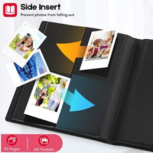 Ablus 160 Pockets Mini Photo Album for Fujifilm Instax Mini Camera, Polaroid Snap, Z2300, SocialMatic Instant Cameras & Zip Instant Printer (Black)