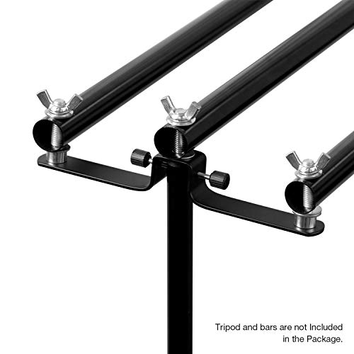 LimoStudio 2-Piece Set, Triple Crossbar Mount, Photo Studio Backdrop Support 3 Cross Bar Mounting Hardware, Wide Compatibility, AGG1258