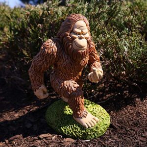 Kwirkworks Garden Gnome - Sasquatch Bigfoot Middle Finger Lawn Statue Figurine - 11 inches Tall